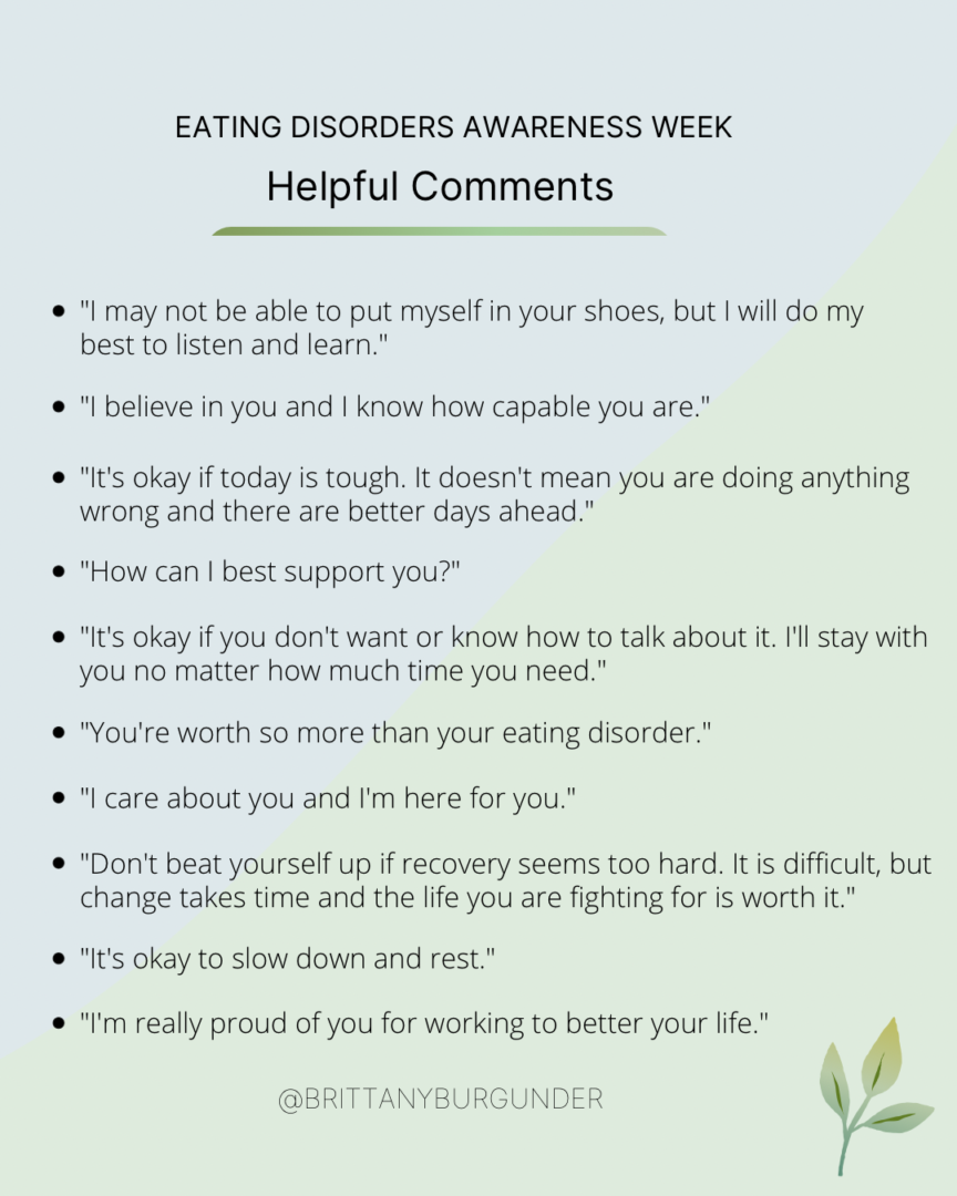 Eating Disorders Awareness Week 2023 - Brittany Burgunder