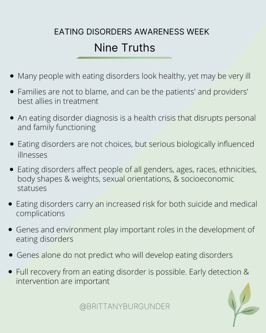 Eating Disorders Awareness Week 2023 - Brittany Burgunder